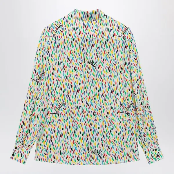 Valentino Garavani Multicolored Silk Blouse With Lavalliã¨re