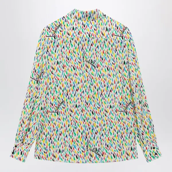 Valentino Garavani Silk Blouse With Lavallière - Multicolor