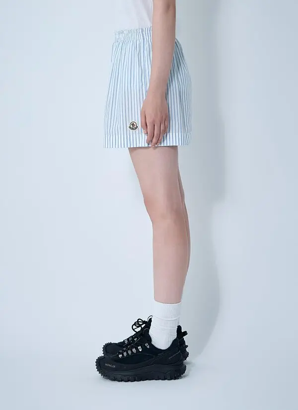 Moncler Striped Shorts - White