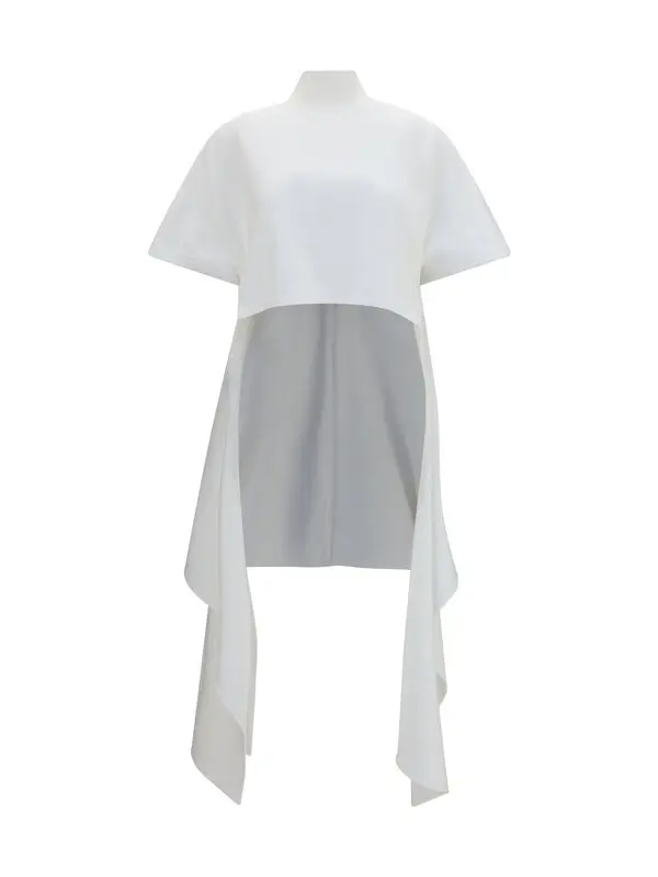 Alaïa Asymmetric Cotton T-shirt - White