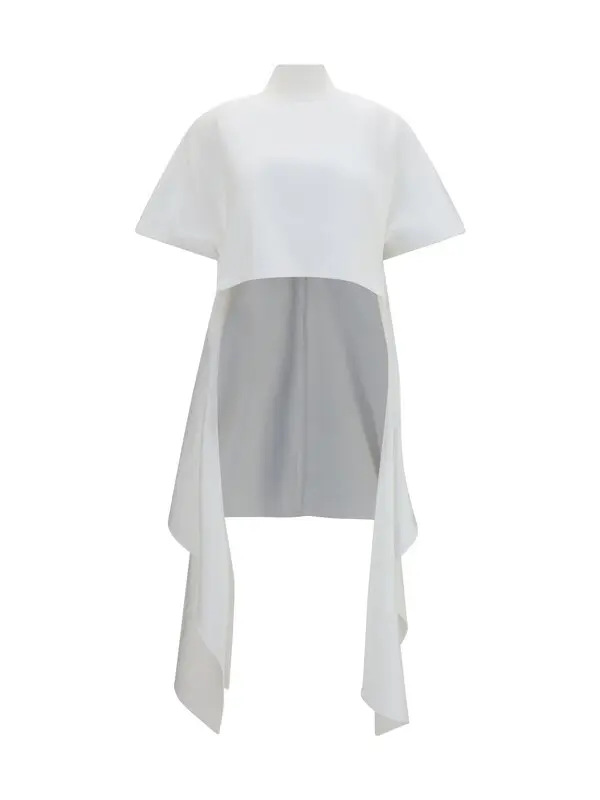 Alaïa Asymmetric Cotton T-shirt - White