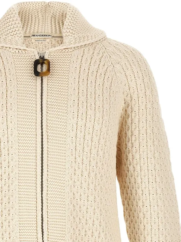 JW Anderson Cable Knit Cardigan - White