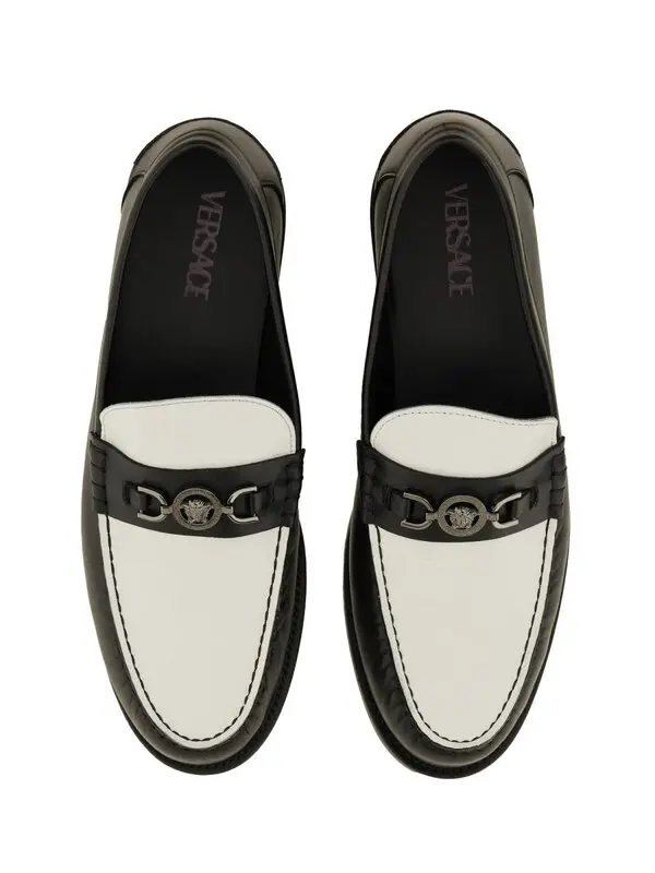 Versace Moccasin Medusa 95 Loafers - White