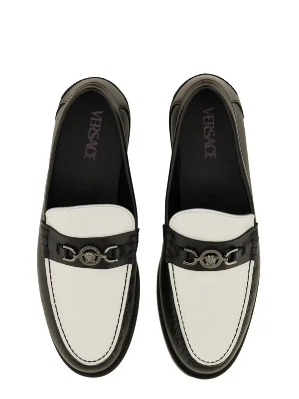Versace Moccasin Medusa 95 Loafers - White