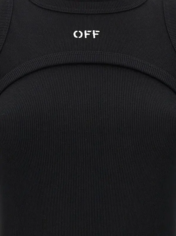 Off-White Off Stamp Rib' Dress