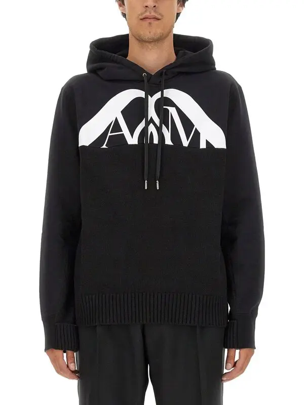 Alexander McQueen Logo Hoodie - Black