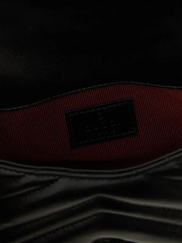 Gucci Gg Marmont' Mini Shoulder Bag - Black