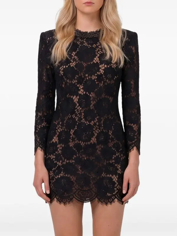 SELF-PORTRAIT Lace Mini Dress - Multicolor