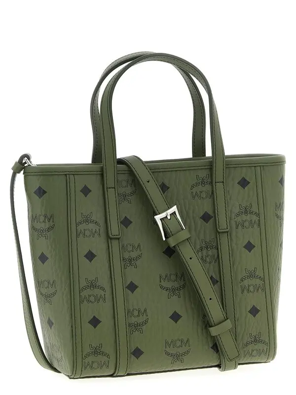 Mcm Toni Mini Shopping Bag - Green