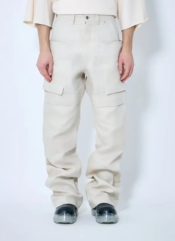 Rick Owens Stefan Cargo Pants - Cream