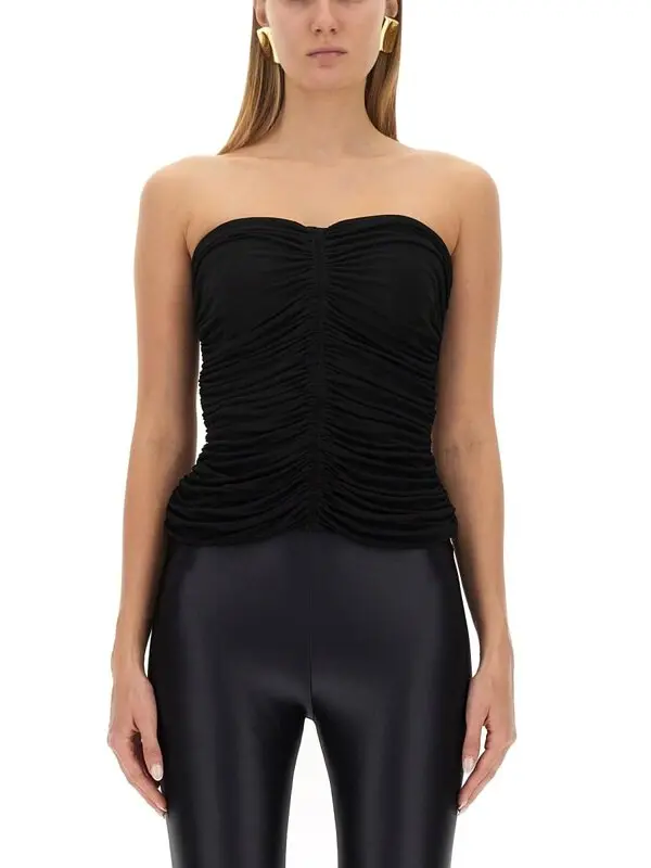 Saint Laurent Crepe Jersey Bustier - Black