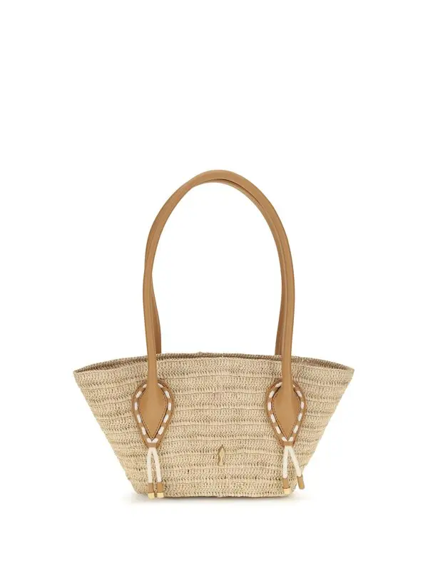 CHRISTIAN LOUBOUTIN Raffia Tote Bag - Cream