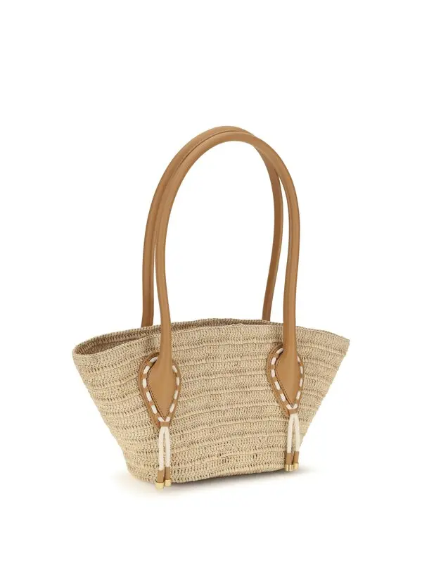 CHRISTIAN LOUBOUTIN Raffia Tote Bag - Cream