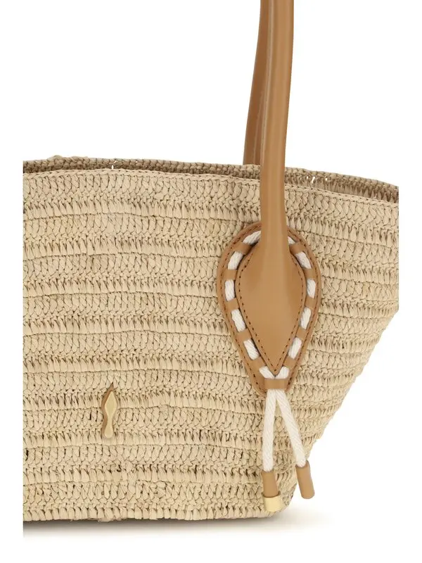 CHRISTIAN LOUBOUTIN Raffia Tote Bag - Cream
