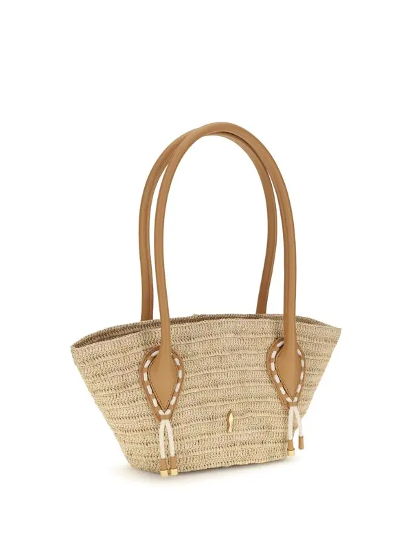 CHRISTIAN LOUBOUTIN Raffia Tote Bag - Cream