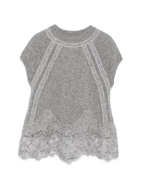 ERMANO SCERVINO Ermanno Scervino Cashmere Lace Top
