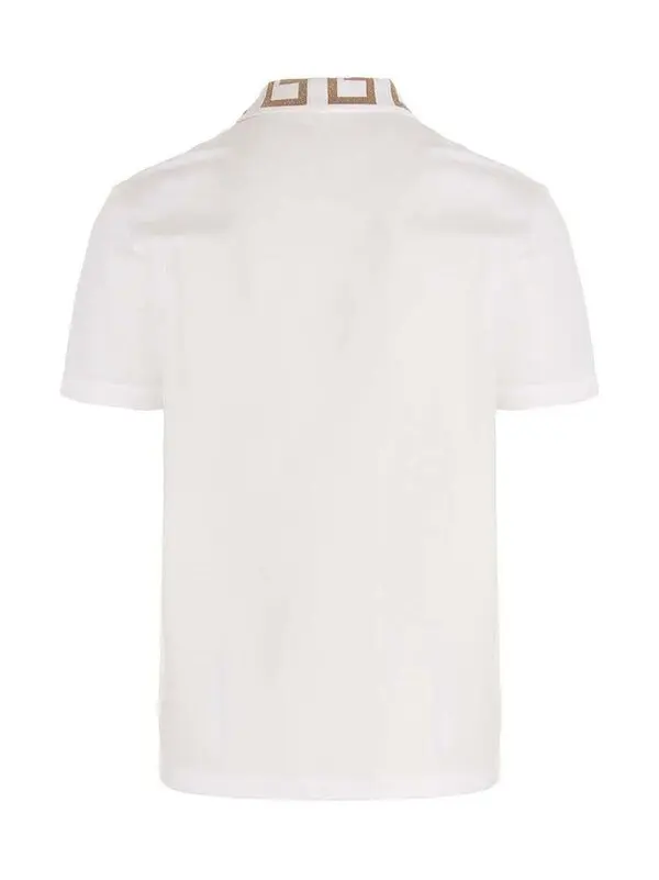 Versace Greca' Polo Shirt - White