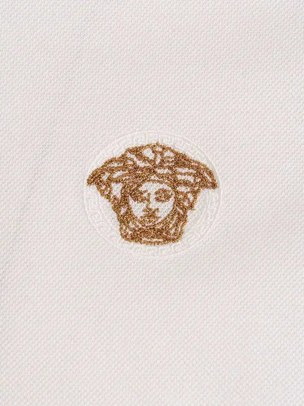Versace Greca' Polo Shirt - White