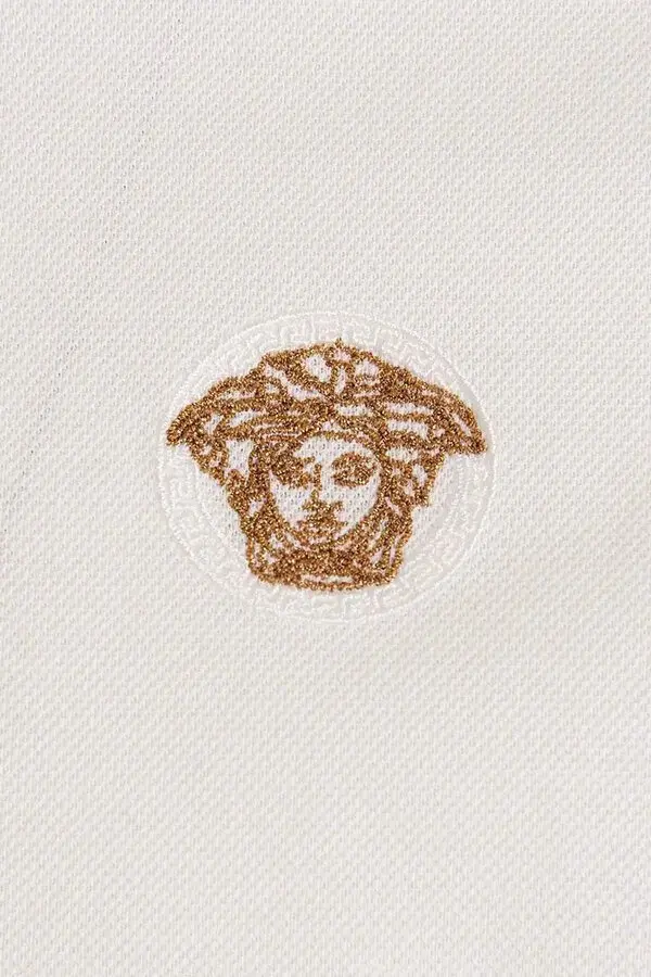 Versace Greca' Polo Shirt - White