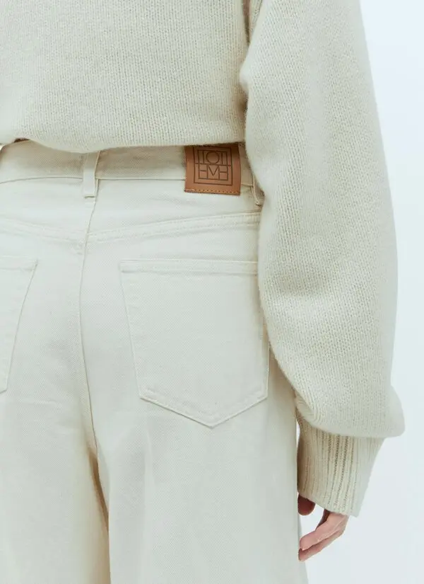TOTEME Wide Leg Jeans - Cream