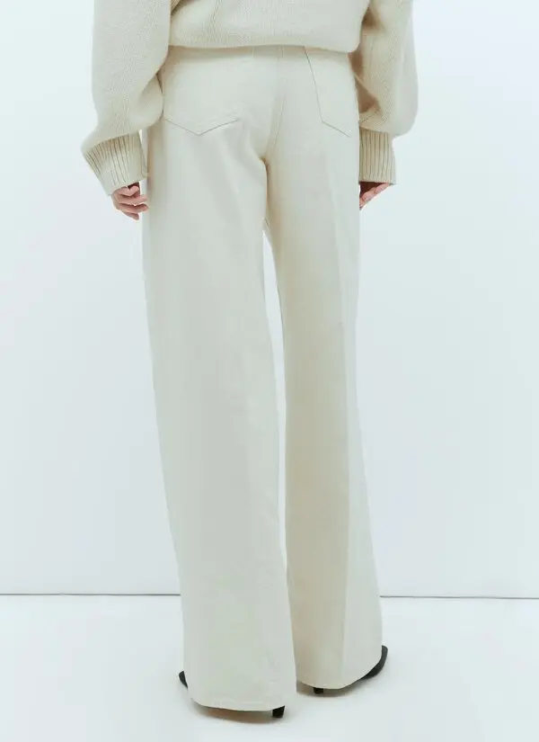 TOTEME Wide Leg Jeans - Cream