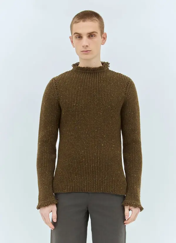 Burberry Fringed Wool Sweater