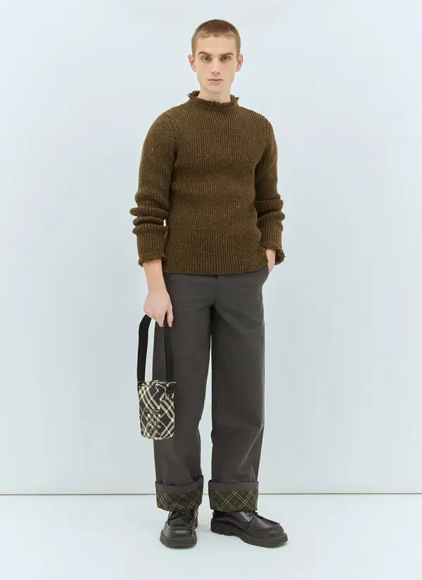 Burberry Fringed Wool Sweater