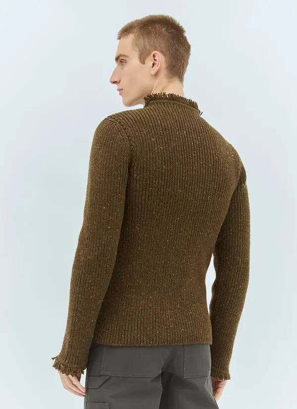 Burberry Fringed Wool Sweater