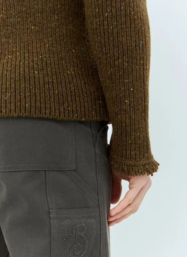 Burberry Fringed Wool Sweater