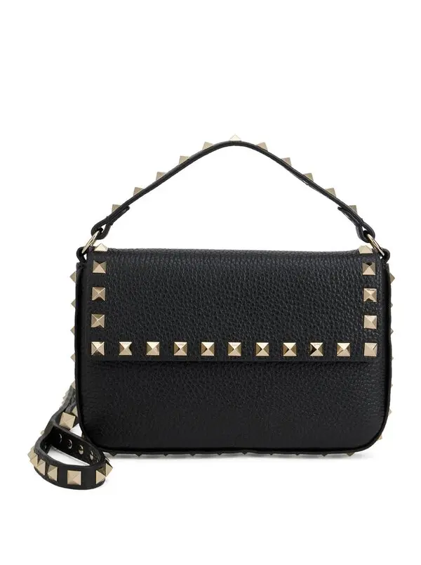 Valentino Garavani Mini Rockstud Bag In Calfskin - Black