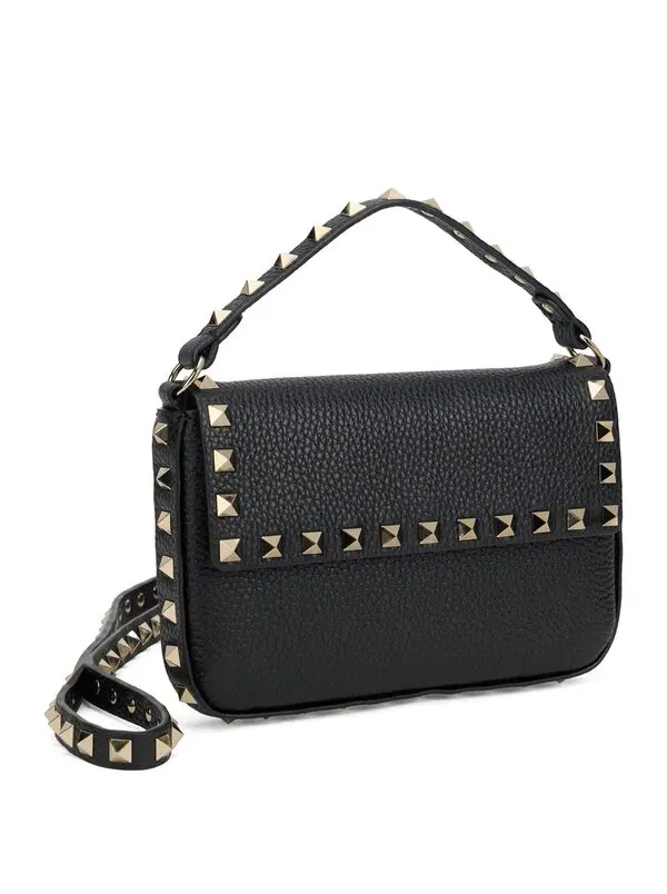 Valentino Garavani Mini Rockstud Bag In Calfskin - Black