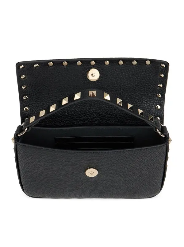 Valentino Garavani Mini Rockstud Bag In Calfskin - Black