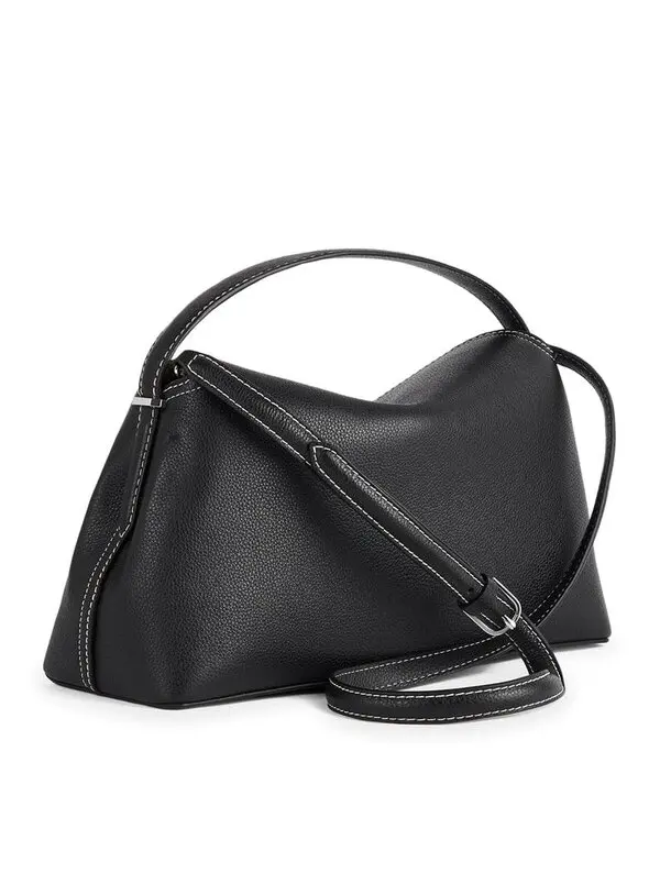 TOTEME T-lock Bag In Embossed Leather - Black
