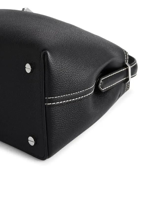 TOTEME T-lock Bag In Embossed Leather - Black