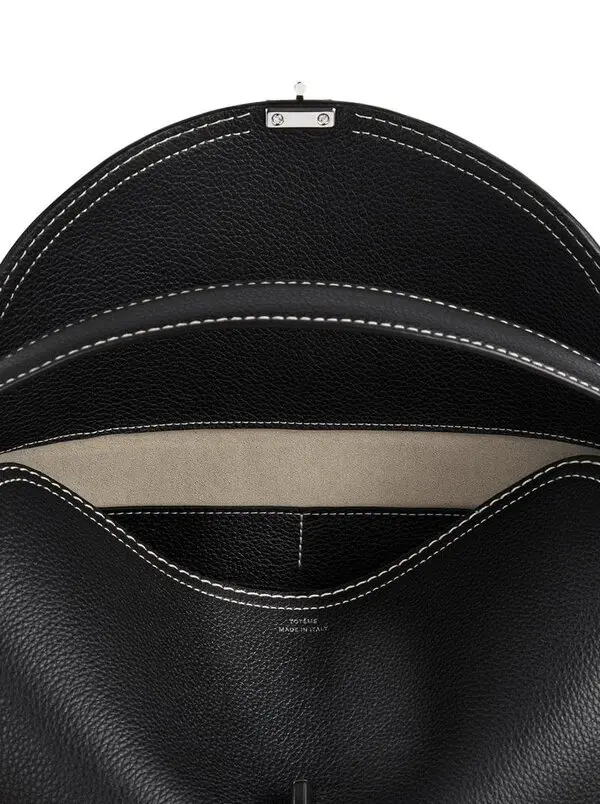 TOTEME T-lock Bag In Embossed Leather - Black
