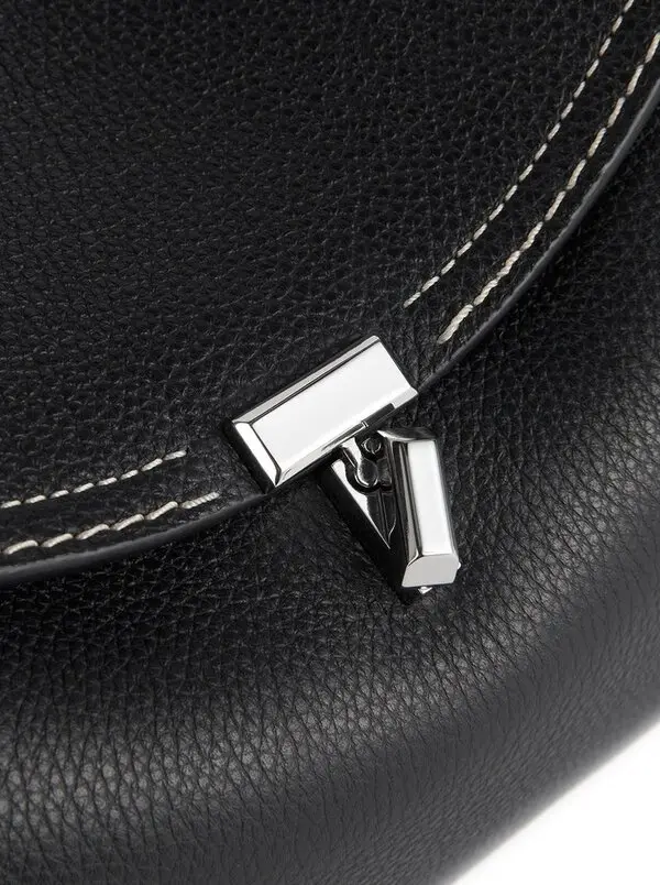 TOTEME T-lock Bag In Embossed Leather - Black