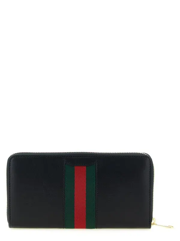 Gucci Horsebit Web' Wallet - Black