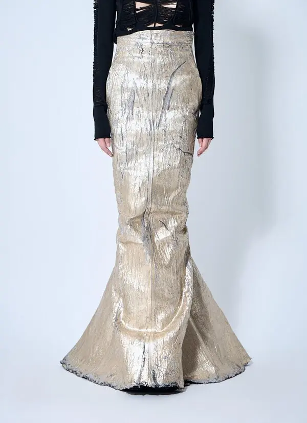 Rick Owens Lido Maxi Skirt - Gold