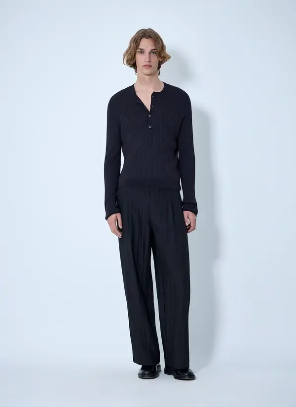 Our Legacy Fine Knit Cotton Crepe Henley