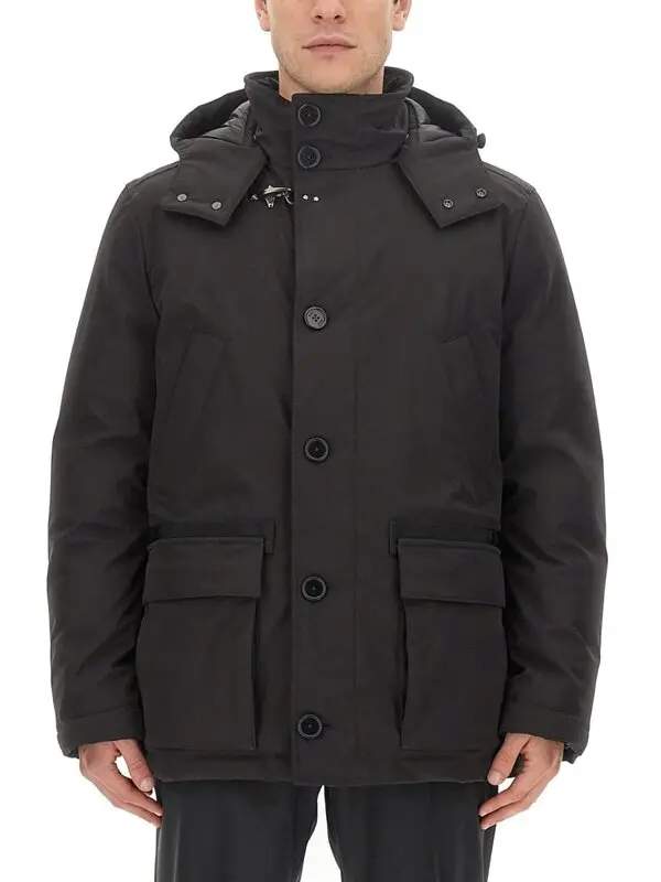 FAY Technical Fabric Caban - Black