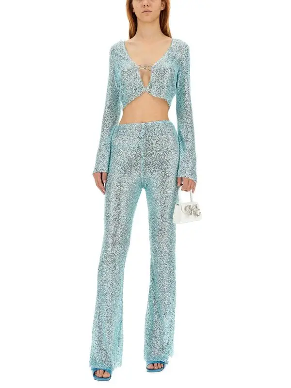 SELF-PORTRAIT Beaded Pants - Multicolor