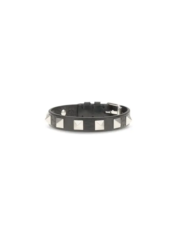 Valentino Garavani Rockstud Leather Bracelet - Black