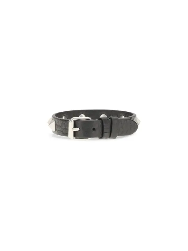 Valentino Garavani Rockstud Leather Bracelet - Black