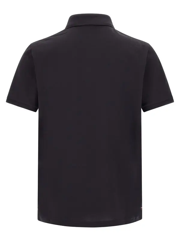 Moncler Triple Logo Polo Shirt - Blue