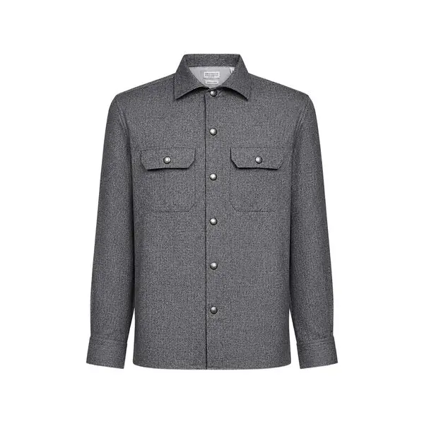 Brunello Cucinelli Grey Jackets Shirt Jackets