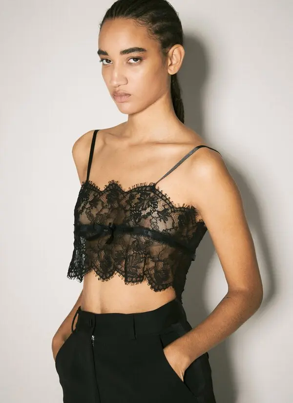 Dolce & Gabbana Lace Lingerie Top - Black