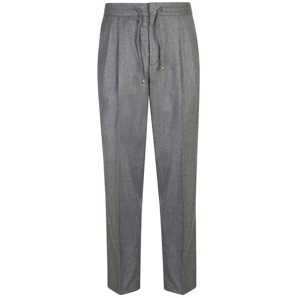 Brunello Cucinelli Grey Trousers Regular & Straight-leg Trousers - Gray