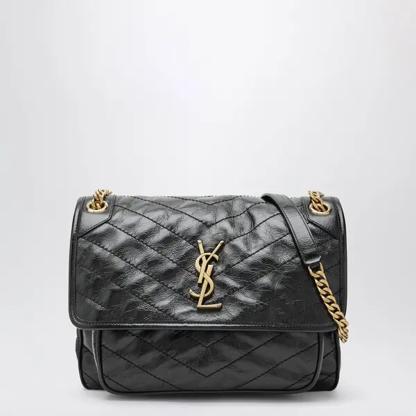 Saint Laurent Niki Medium Vintage Leather Bag - Black