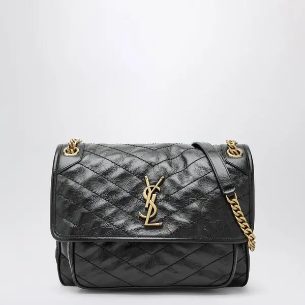 Saint Laurent Niki Medium Vintage Leather Bag - Black