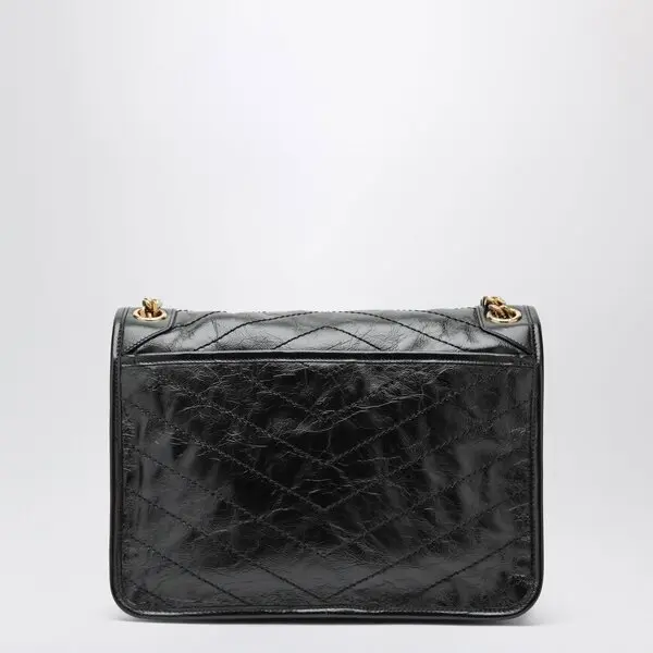 Saint Laurent Vintage Leather Shoulder Bag - Black